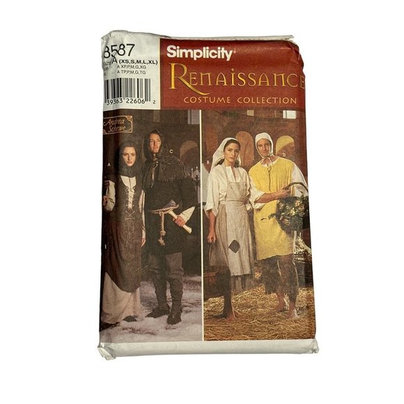 Simplicity | Office | Simplicity 8587 Size A Xs S M L Xl Renaissance ...